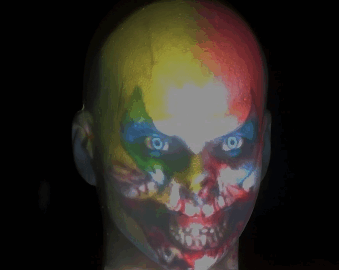 Creepy Clown Head - Halloween Projection Decor